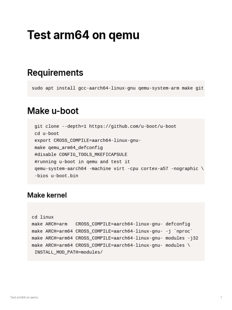 Test Arm64 On Qemu | PDF