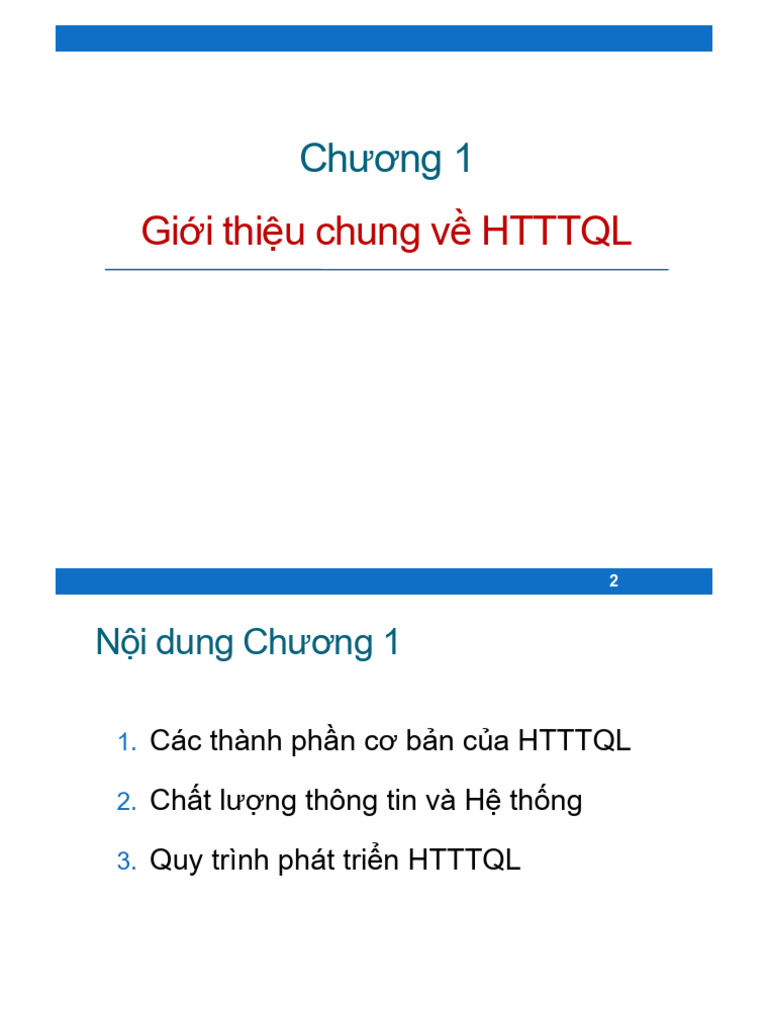 HTTTQL - c1. Gioi Thieu Chung Ve HTTTQL | PDF