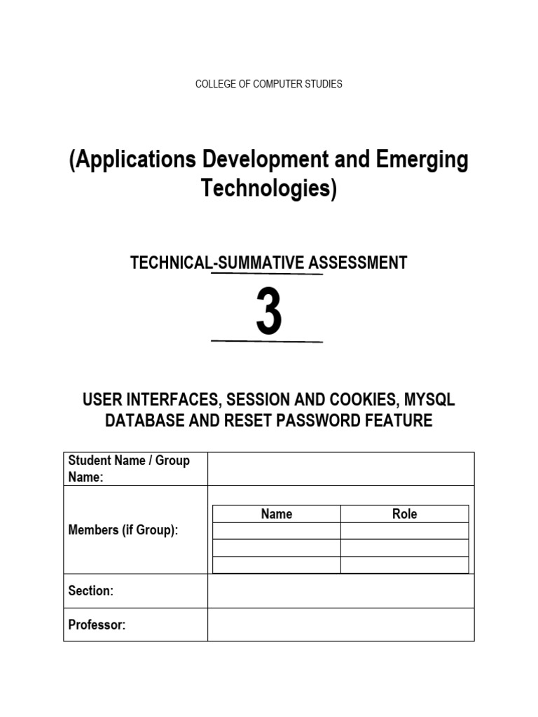 SA3 - UI, Session, Cookies, DB Connection and Reset Password Feature | PDF | Databases | Software