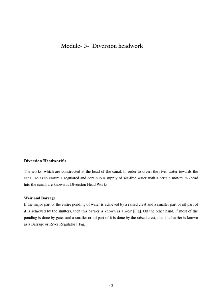 Hydrolic Structure Module 5 | PDF | Soil Mechanics | River