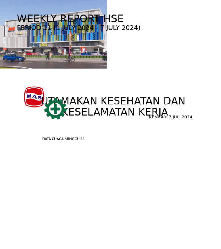 Weekly Report Hse | PDF