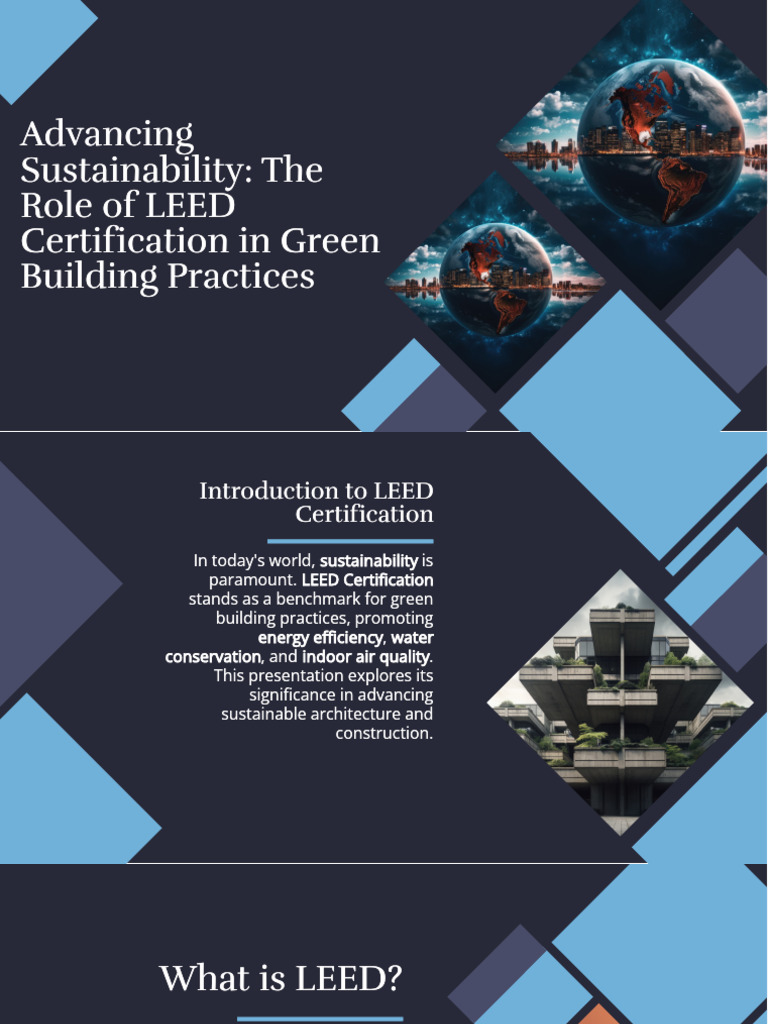 Slidesgo Advancing Sustainability The Role of Leed Certification in Green Building Practices ...