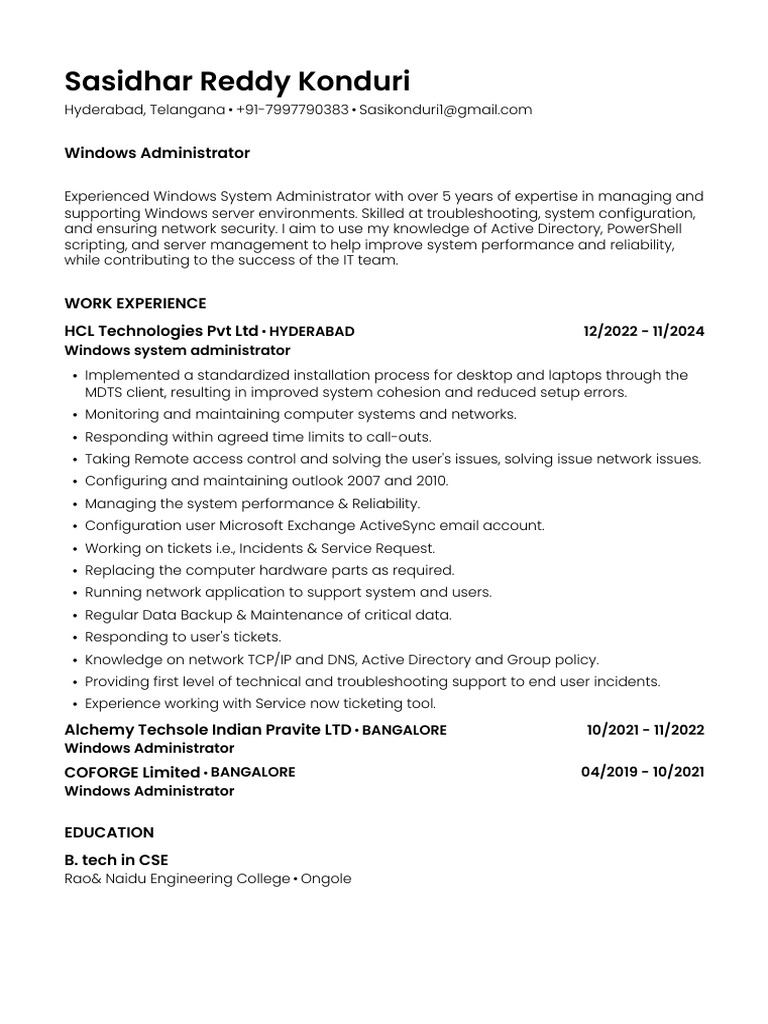 My Resume - 2024-12-21 08 - 06 - 45 | PDF | Microsoft Windows | Computer Network