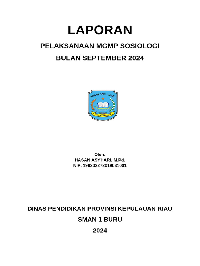 LAPORAN KEGIATAN MGMP-SEPT-2024 New | PDF