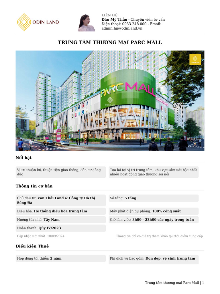 Trung Tam Thuong Mai Parc Mall | PDF