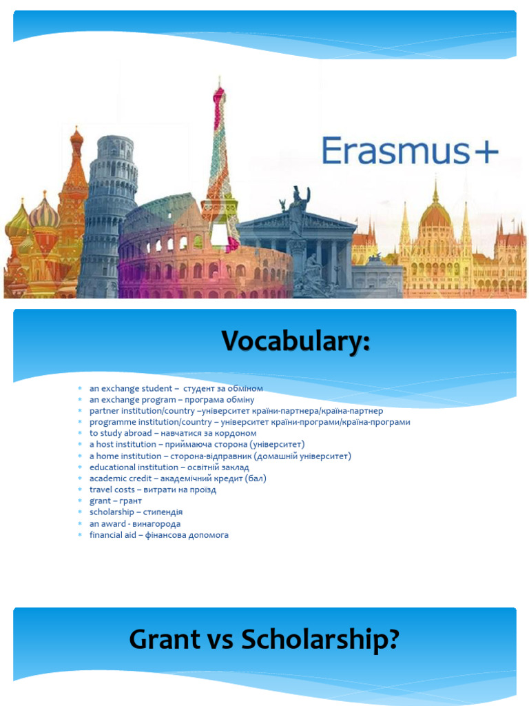 International Exchnage - ERASMUS PLUS | PDF | Student Financial Aid In ...