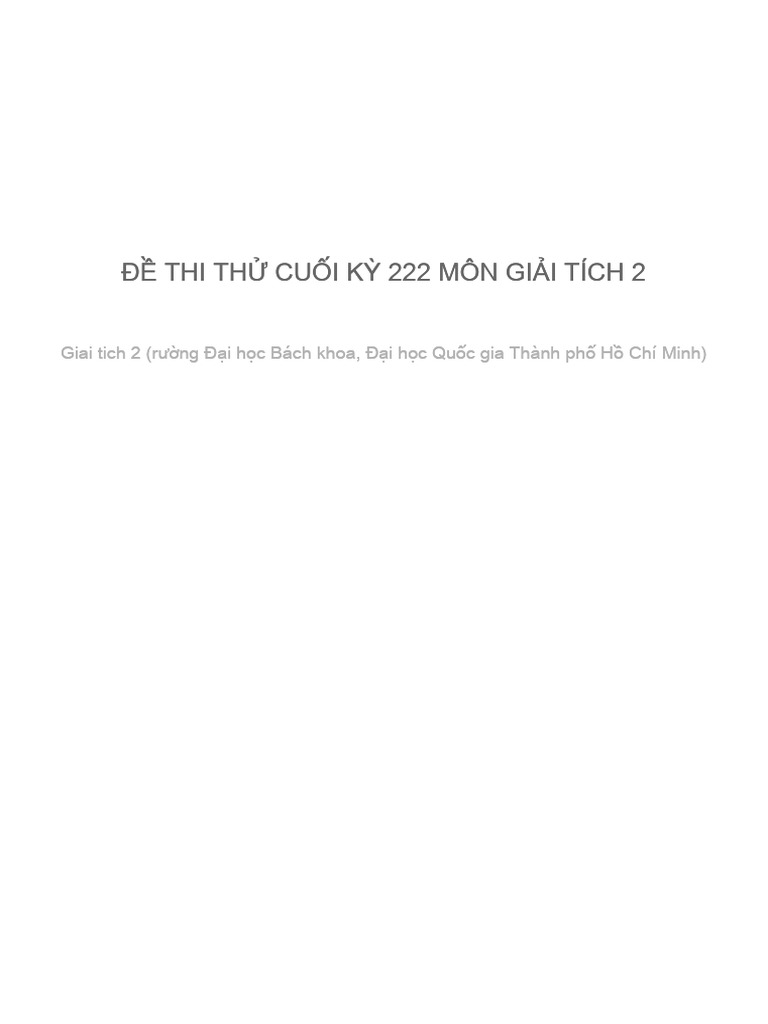Đề thi thử CK222 GT2 | PDF