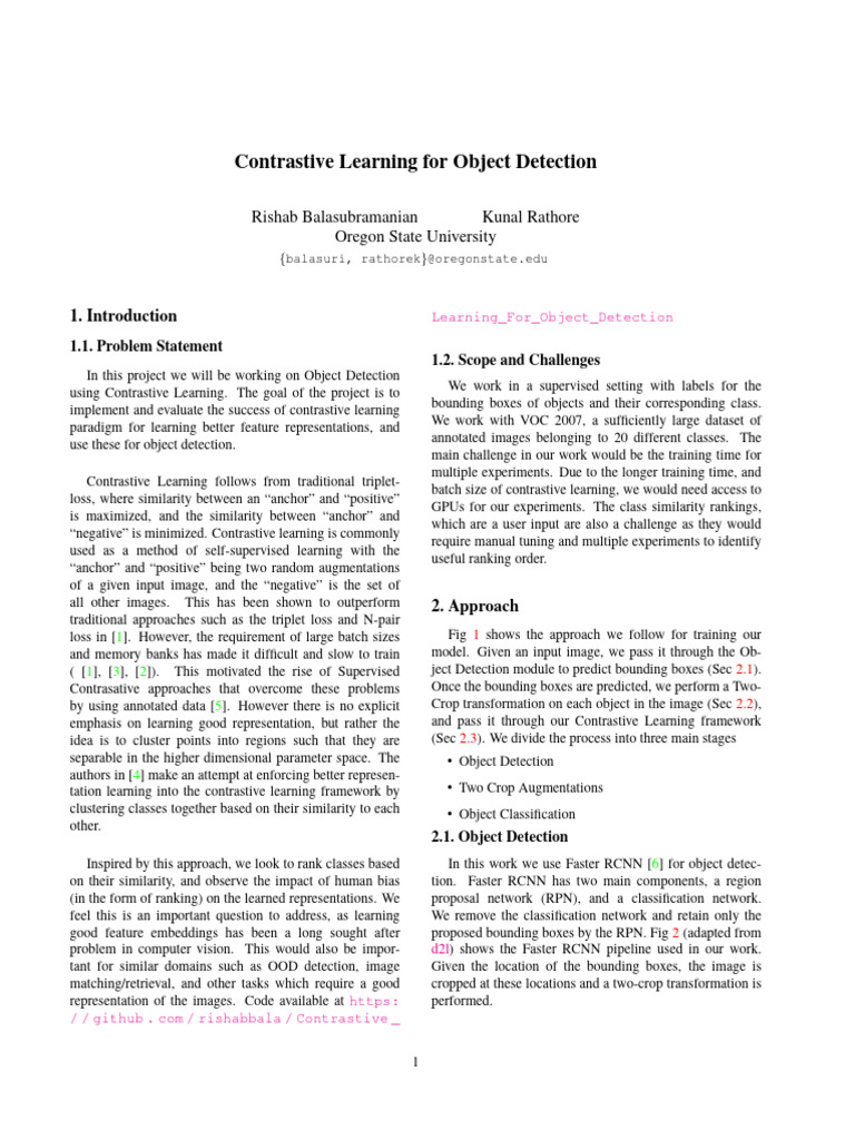 Contrastive Learning For Object Detection | PDF | Receiver Operating Characteristic | Accuracy ...