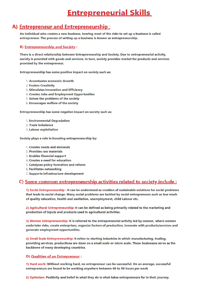 Enterpreneurship | PDF