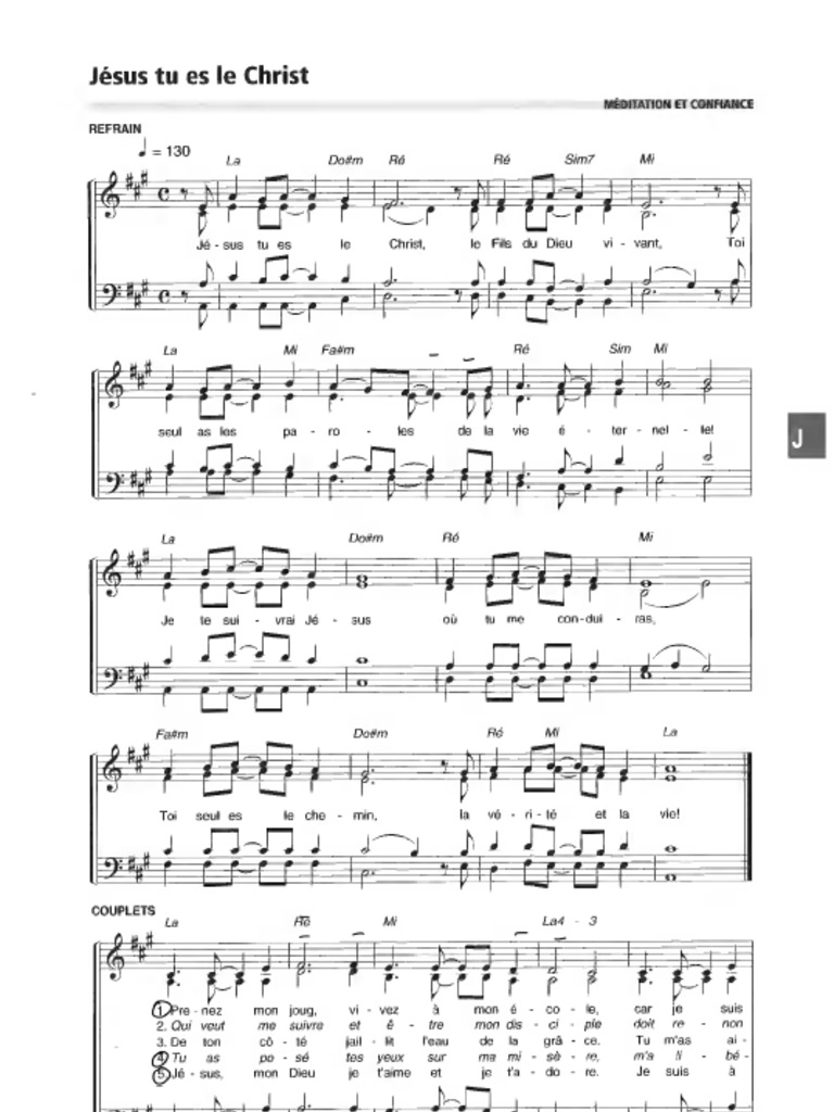 Jésus Tu Es Le Christ | PDF