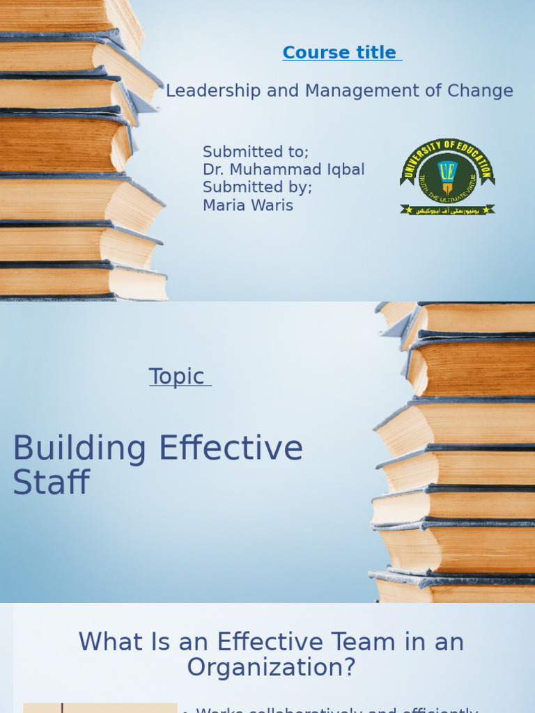 Building Effective Teams Guide | PDF | Team Building | Leadership