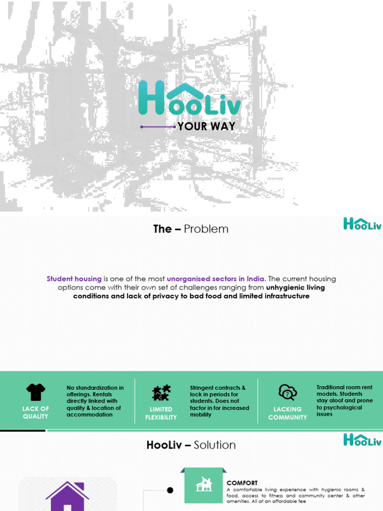 HooLiv - Pitch Deck - Lemon - Compressed | PDF | Economies