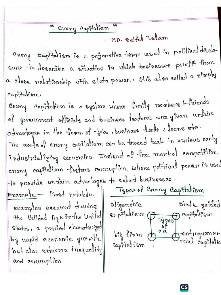 Crony Capitalism | PDF