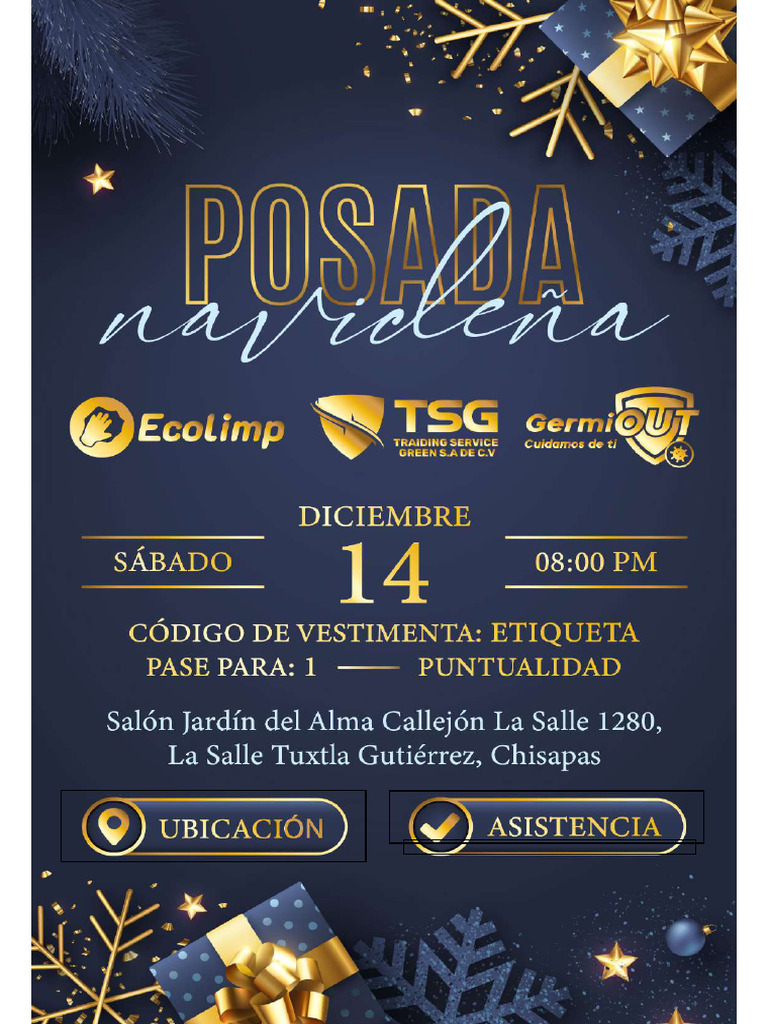 Invitación Posada Diciembre 2024 | PDF