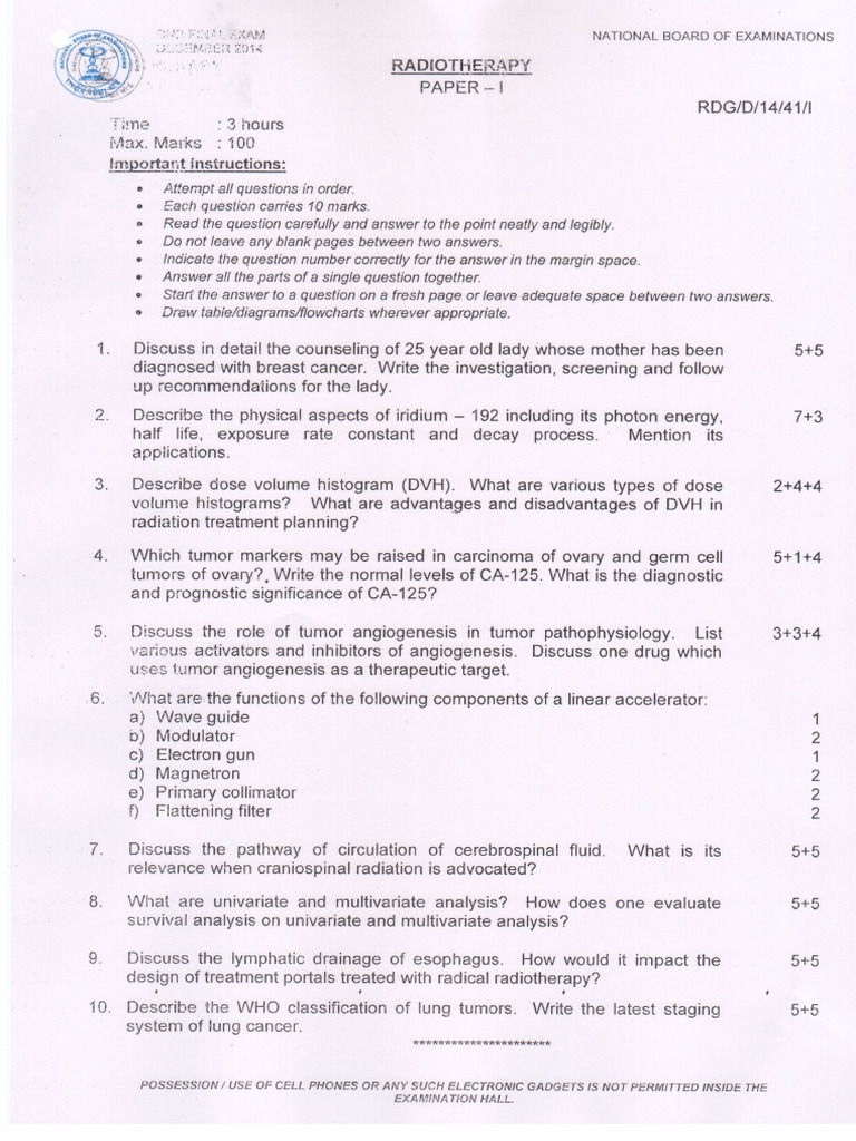 RADIOTHERAPY P-I Dec14 | PDF