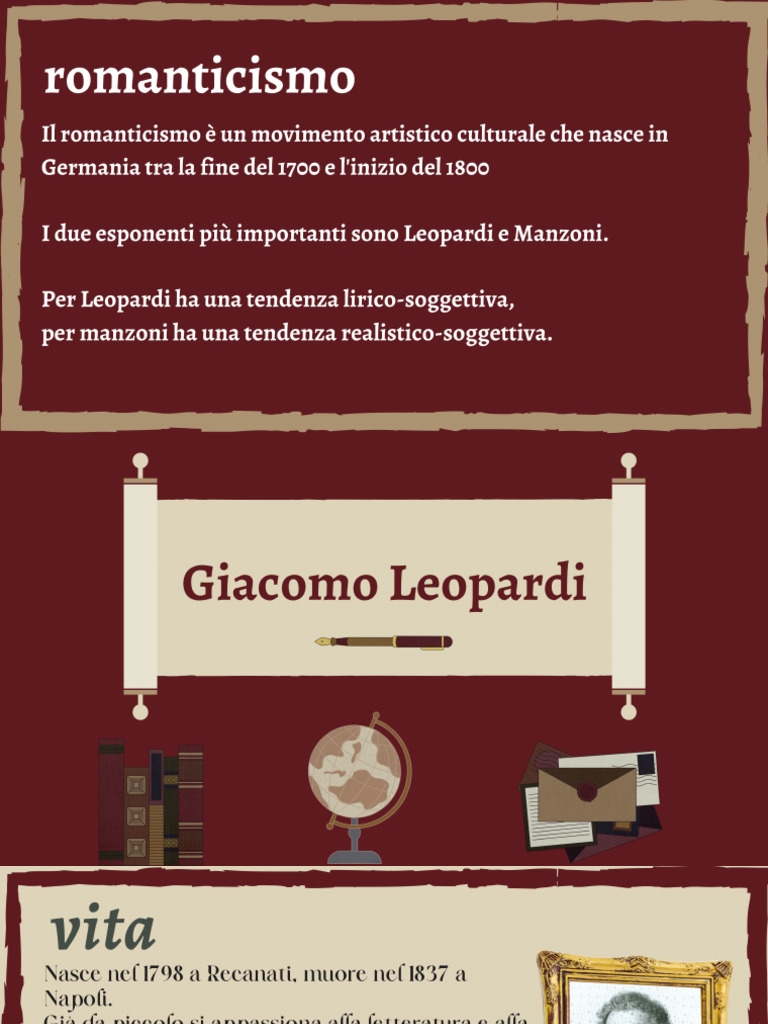 Giacomo Leopardi - Alessandro Manzoni | PDF