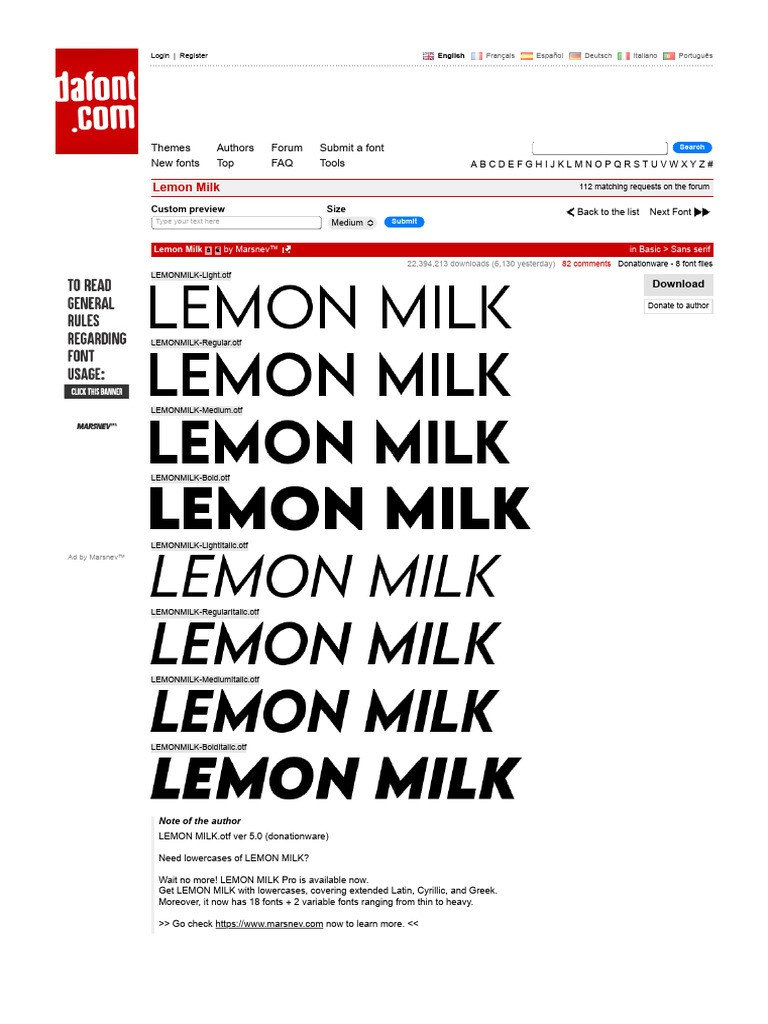 Lemon Milk Font | PDF | Design | Written Communication