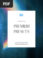 READ ME Finzar Free Presets | PDF
