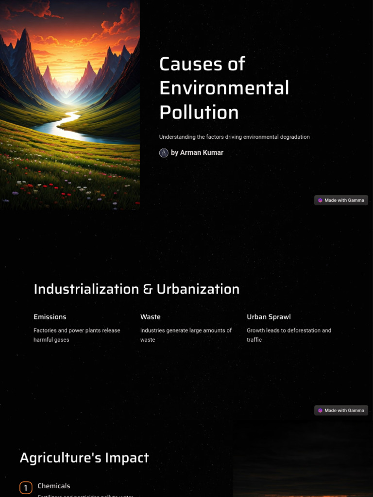 Causes of Environmental Pollution | PDF