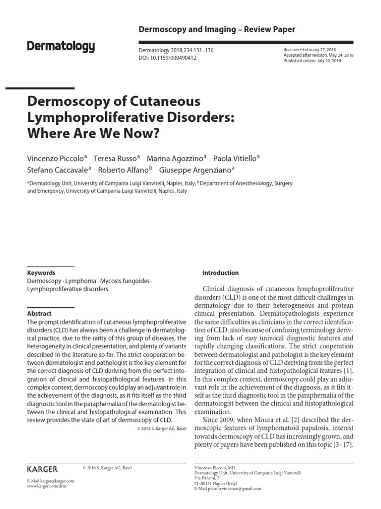 490412 | PDF | Dermatology | Lymphoma