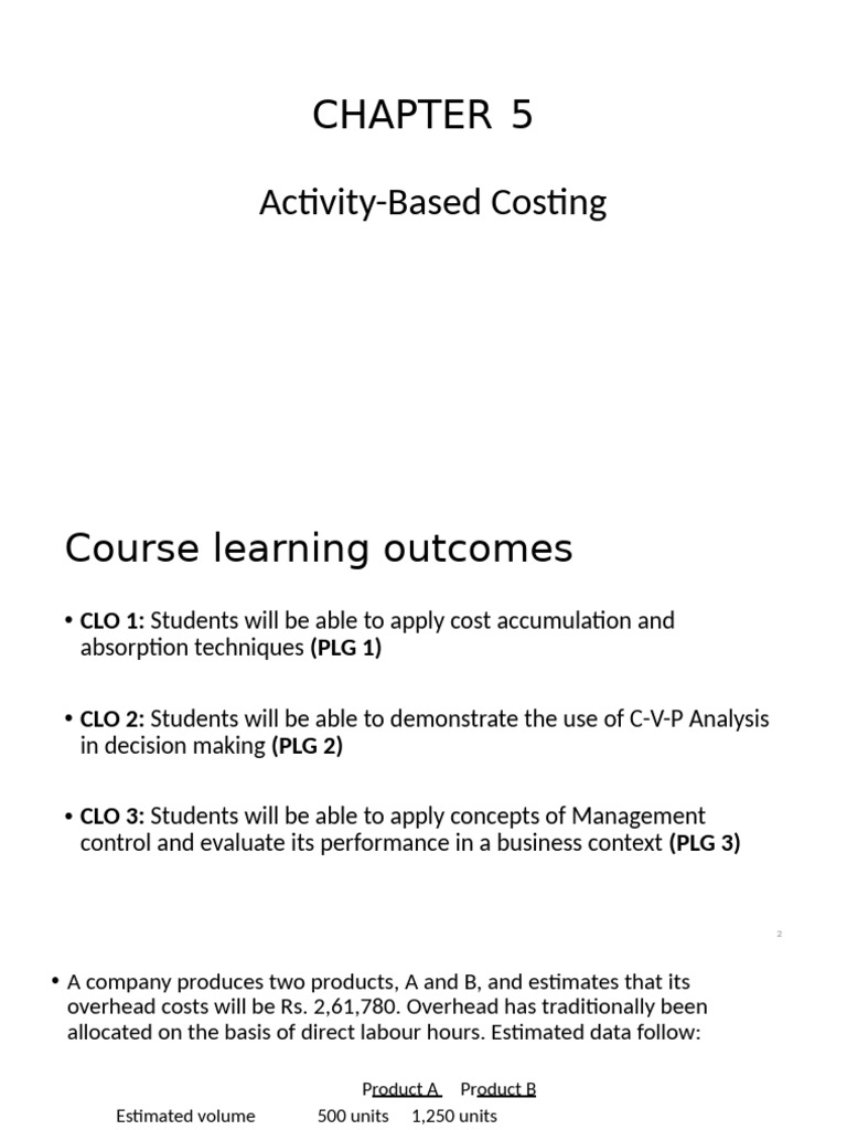 Activity Based Costing 2 | PDF | Economics | Business Economics