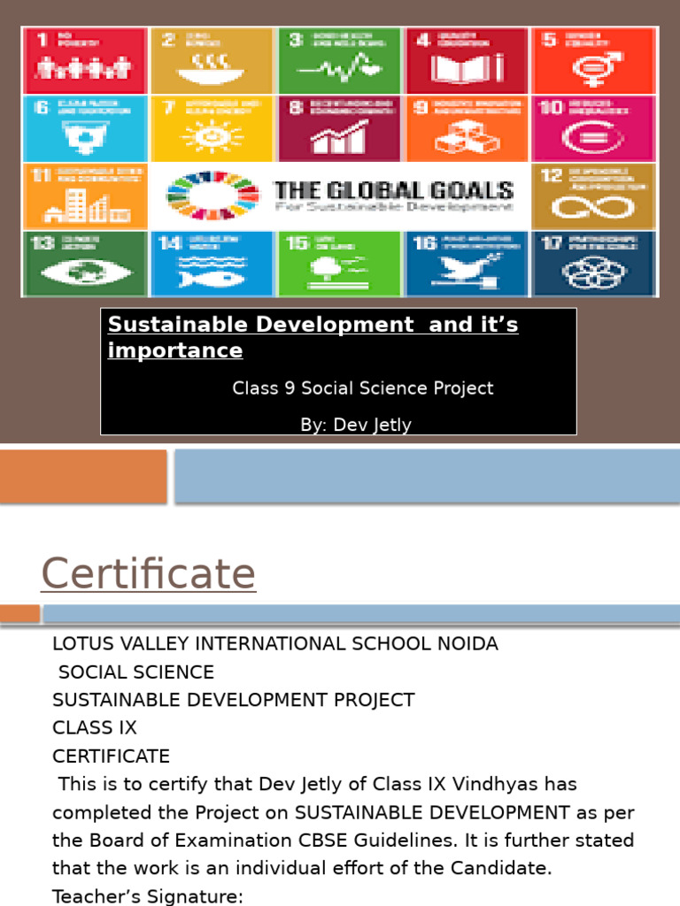 SDG Social Science Project 1 | PDF | Sustainability | Sustainable ...