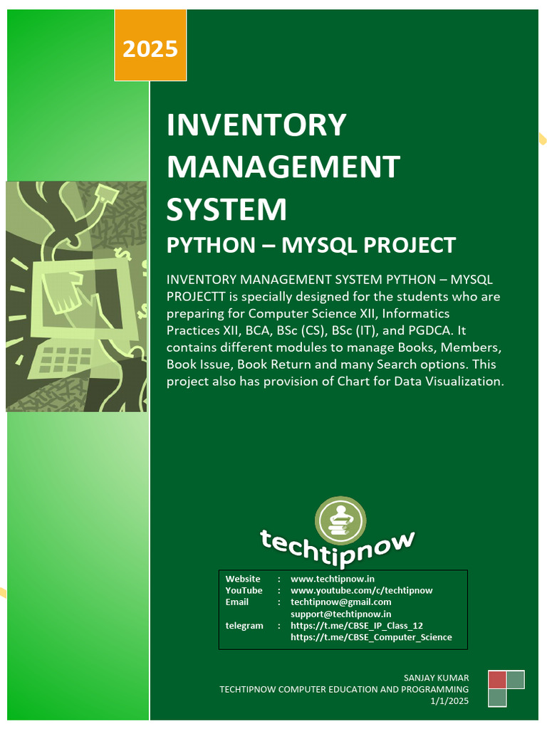 Inventory Managment System Project-Report-Free | PDF | Sql | Databases