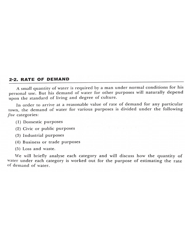 Bs Unit 1 Domestic Water Supply | PDF