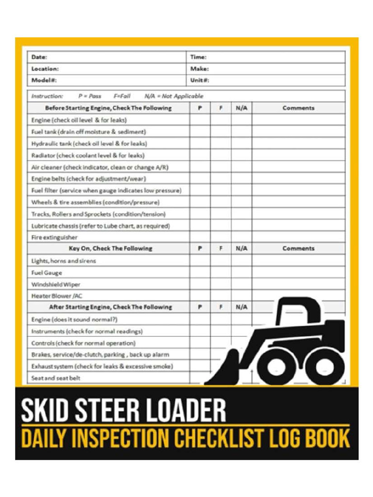 Skid Steer Inspection Form 2 | PDF