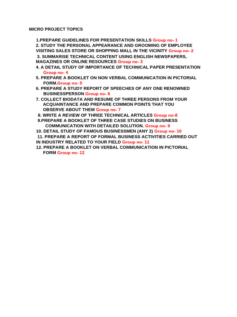 BCC Microproject Topics | PDF