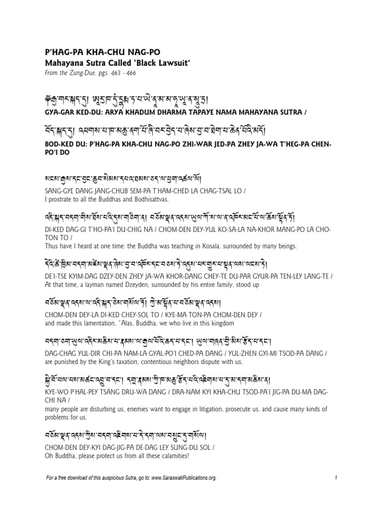 Phag Pa Kha Chu Nag Po | PDF