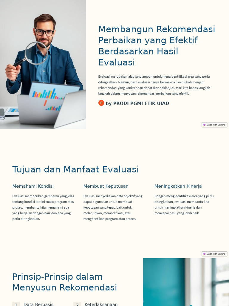 Membangun Rekomendasi Perbaikan Yang Efektif Berdasarkan Hasil Evaluasi ...