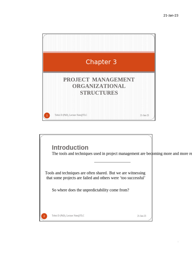 Chap 3 Project Organizational Structure | PDF | Organizational Structure | Project Management