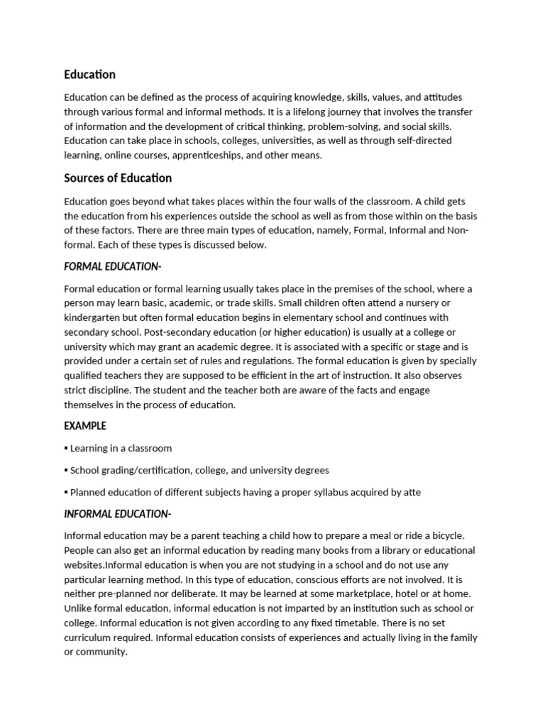 Overview of Education Types and Issues | PDF | Schools | Teachers