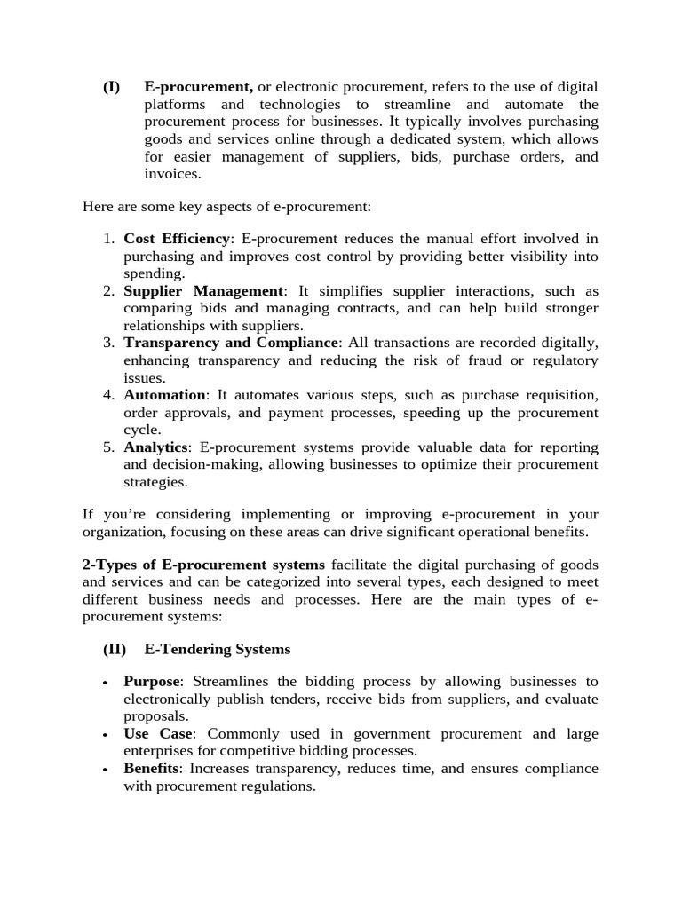 E Procurement | PDF | Electronic Data Interchange | Procurement