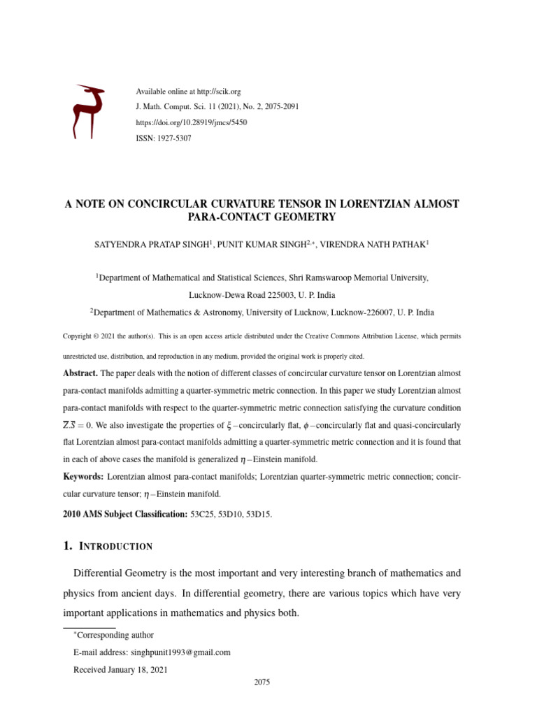 5450 12404 1 PB | PDF | Curvature | Metric Geometry