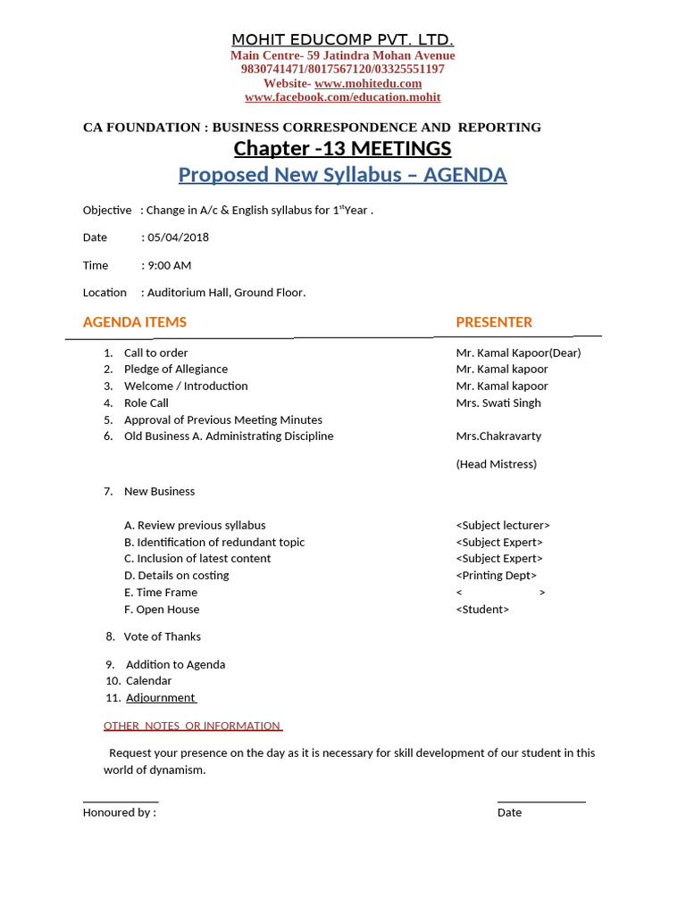 Ca Foundation English Handout | PDF