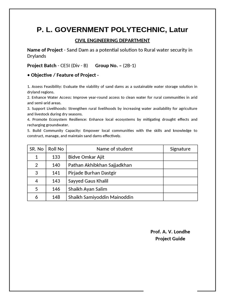 P. L. Government Polytechnic, Latur | PDF