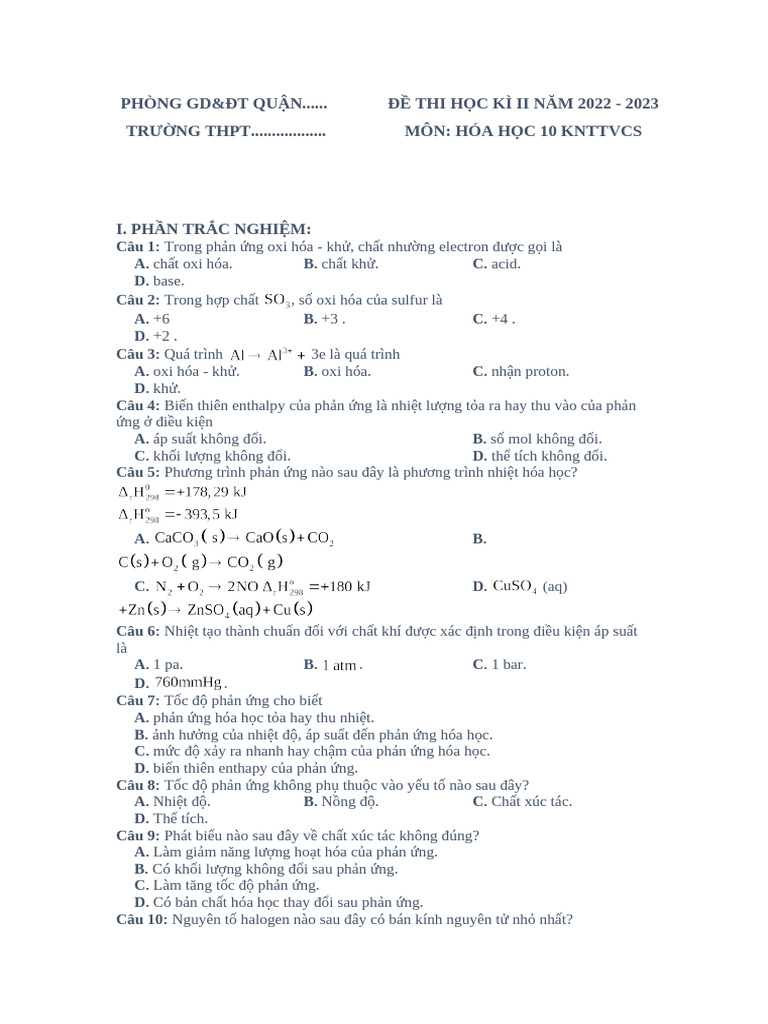 De-thi-hk2-hoa-10-kntt-de-3 | PDF