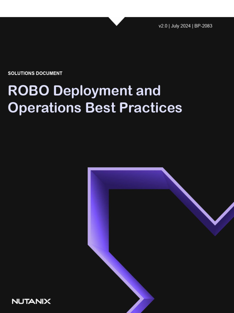 BP 2083 ROBO Deployment | PDF | Computer Cluster | Backup