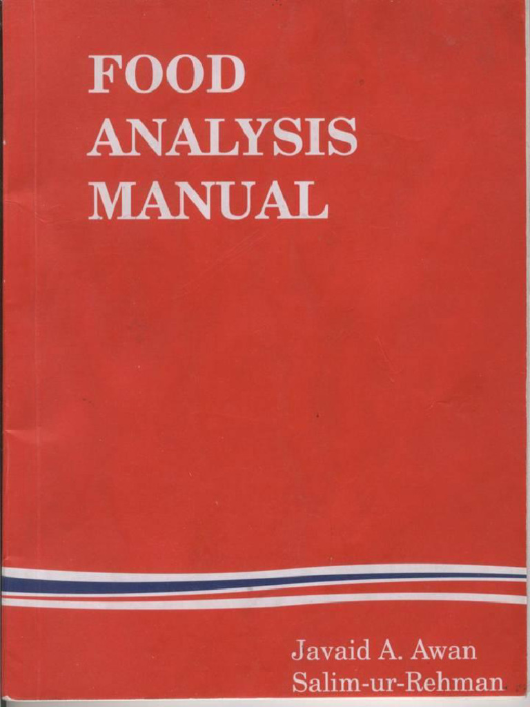 Food Analysis Manual-1 | PDF
