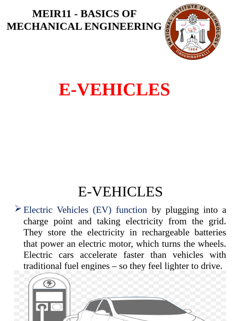 Overview of Electric Vehicles (EVs) | PDF | Electric Car | Electric Vehicle