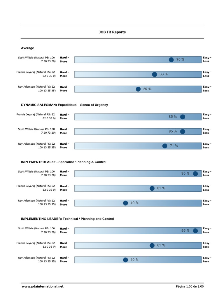 Job Fit Reports: Performance Analysis | PDF