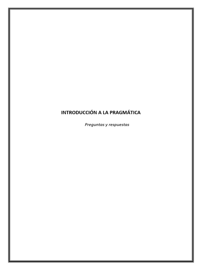 Pragma 4 A | PDF | Comunicación | Lingüística