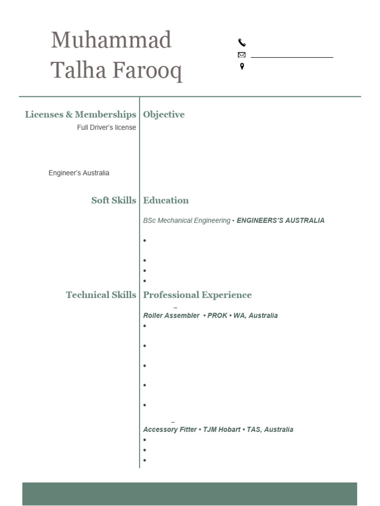 Talha's resume | PDF | Cargo | Engineering