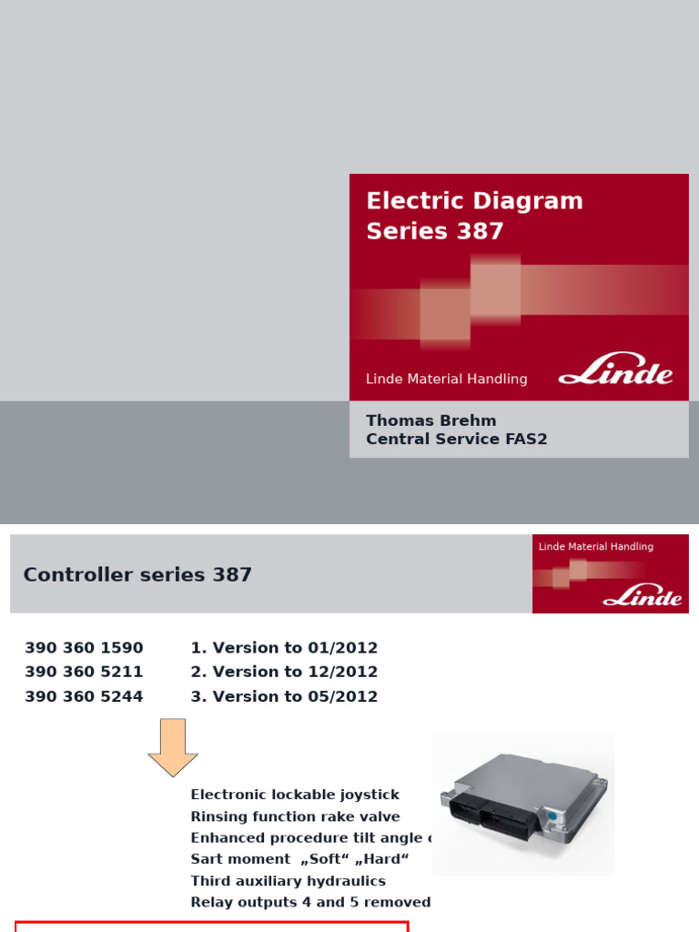 Linde Series 387 Electric Diagram | PDF | Power Supply | Relay