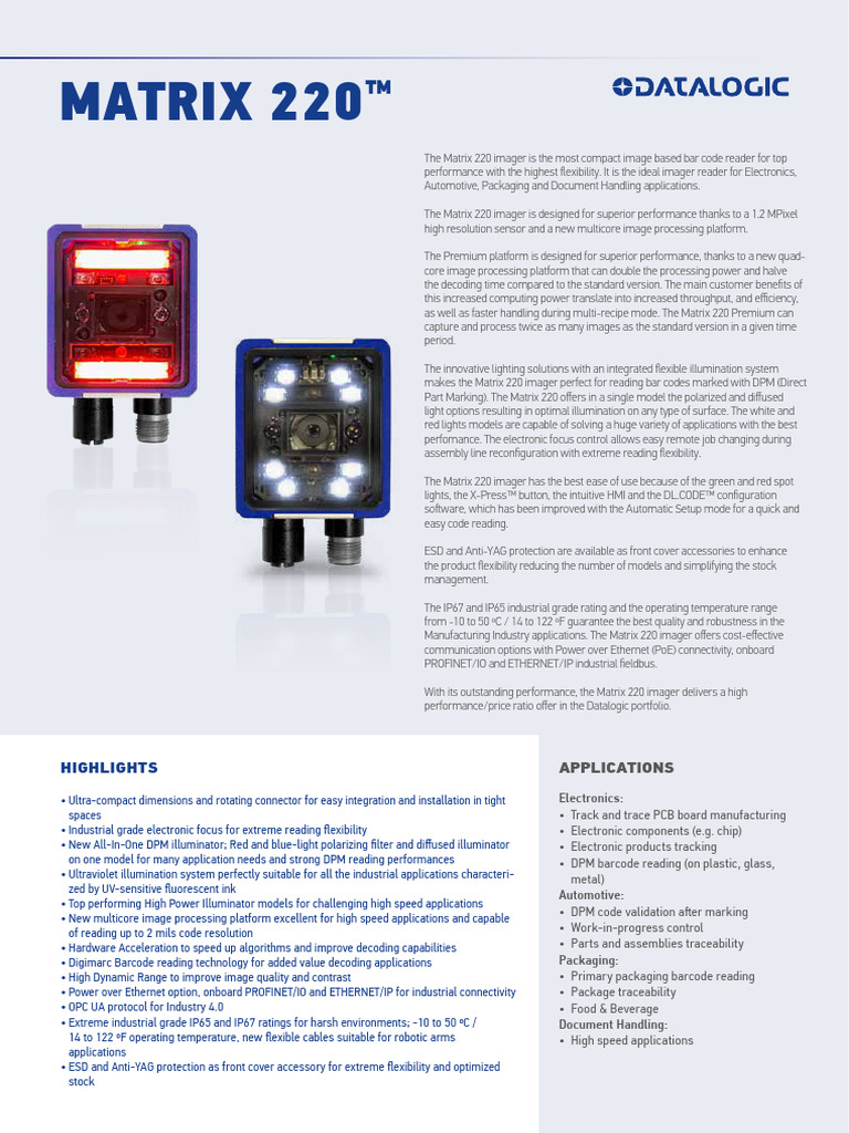 Matrix 220 English Pdf Barcode Computing