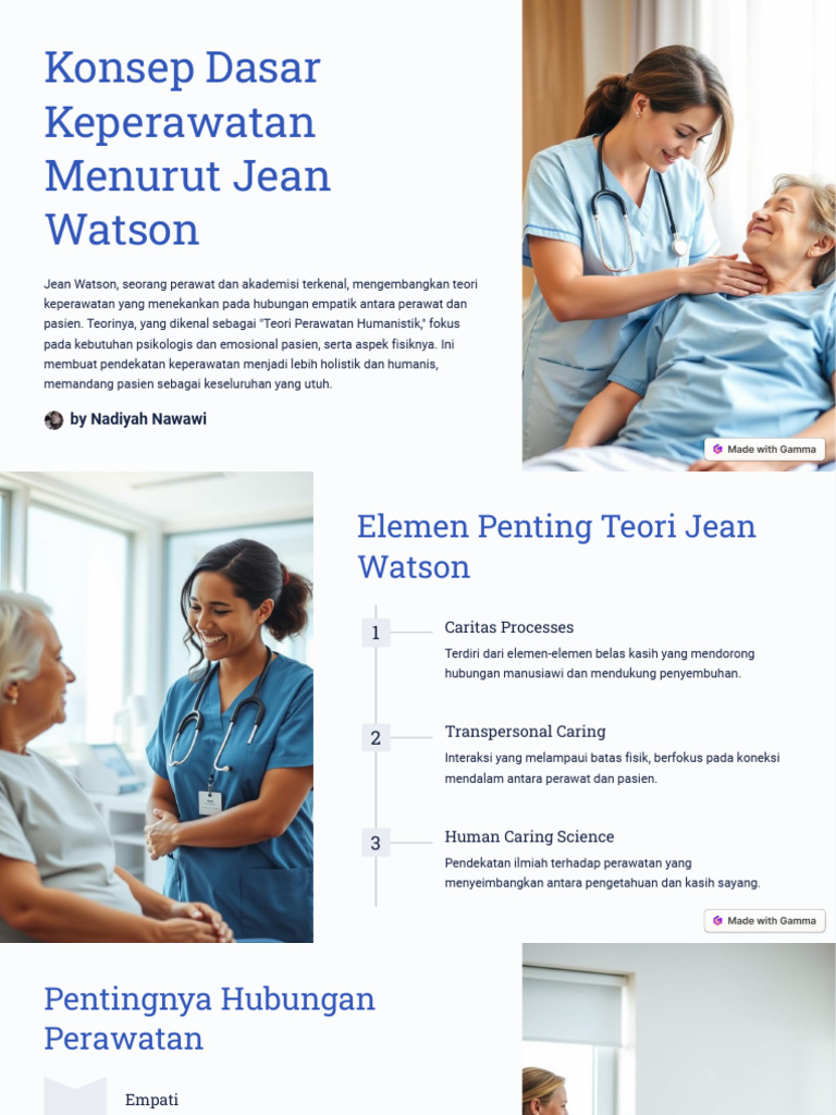 Konsep Dasar Keperawatan Menurut Jean Watson | PDF