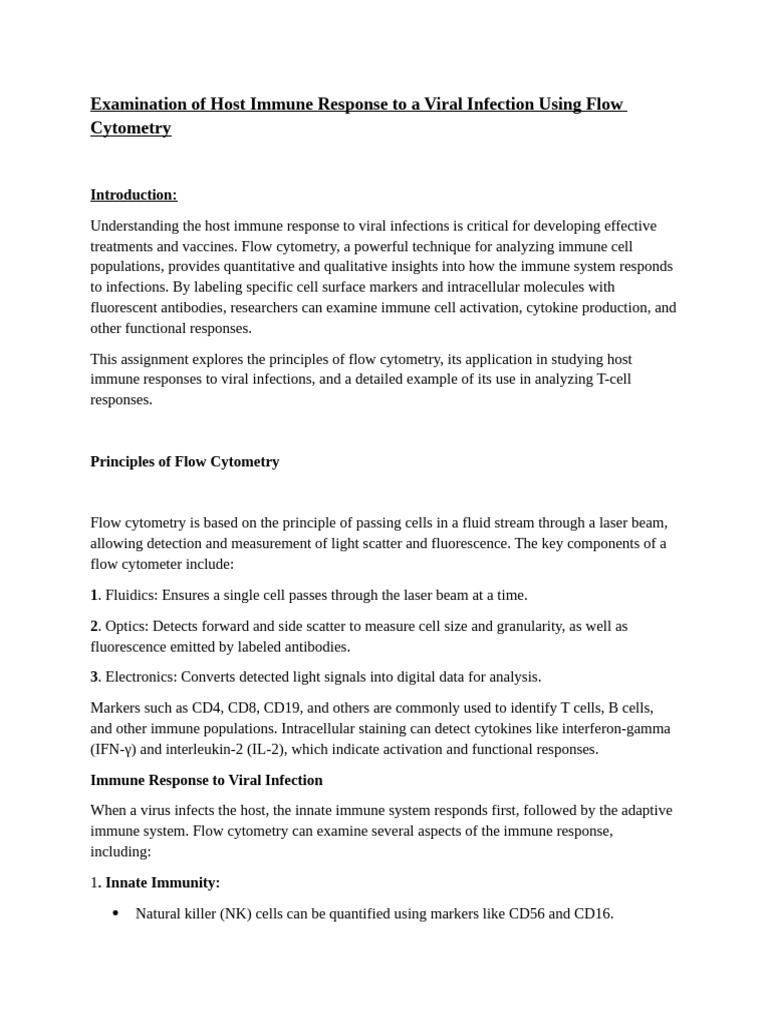 Document (18) Lab Assignment Mam Sehar | PDF | Flow Cytometry | Cytotoxic T Cell