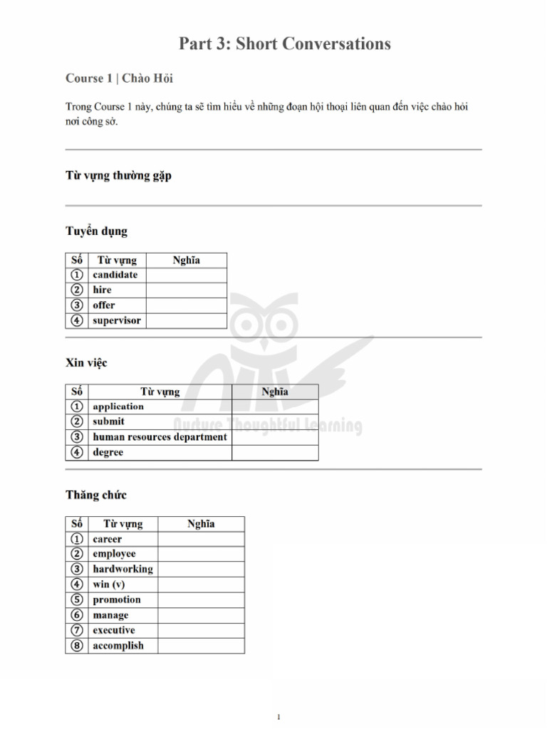 Part 3 Short Conversations. Translation | PDF